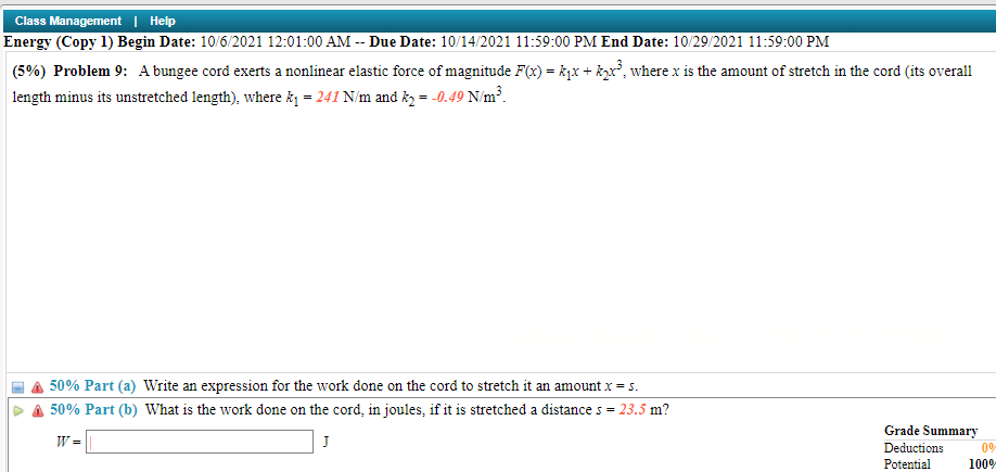 Solved Class Management | Help Energy (Copy 1) Begin Date: | Chegg.com