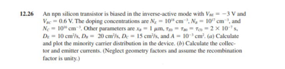 Solved 26 An npn silicon transistor is biased in the | Chegg.com