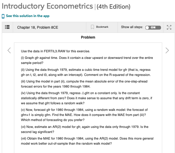 Solved Introductory Econometrics |(4th Edition) See this | Chegg.com
