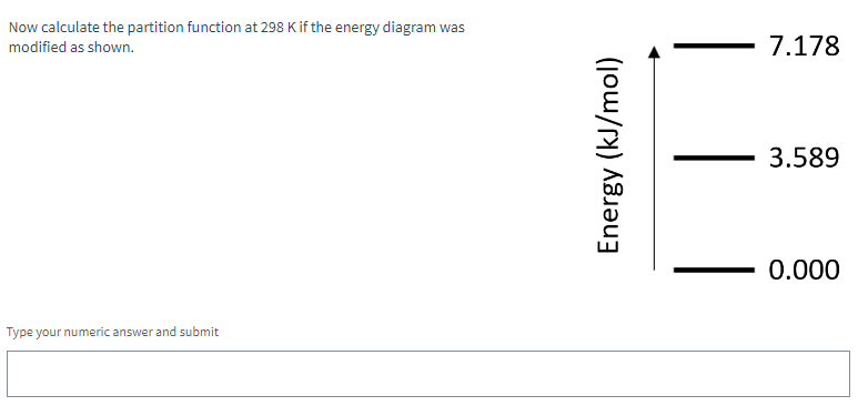 Solved Now calculate the partition function at 298 K if the | Chegg.com