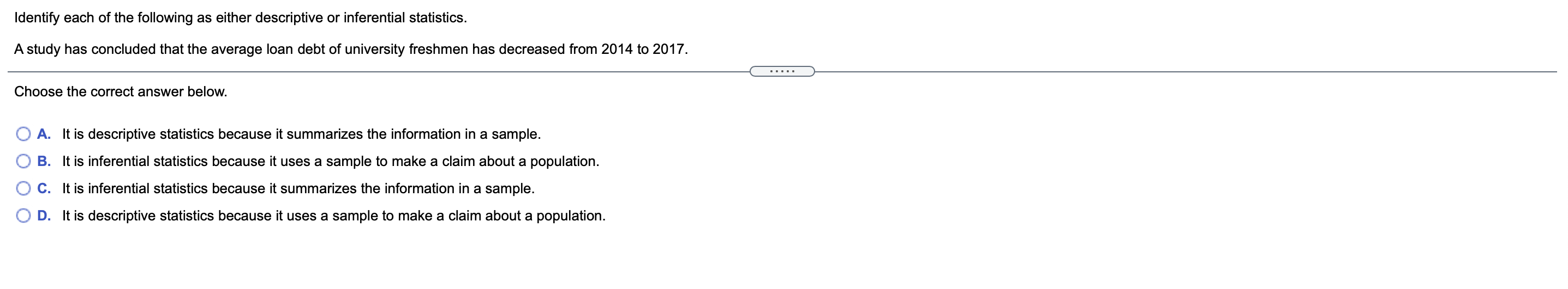 Solved Identify each of the following as either descriptive | Chegg.com