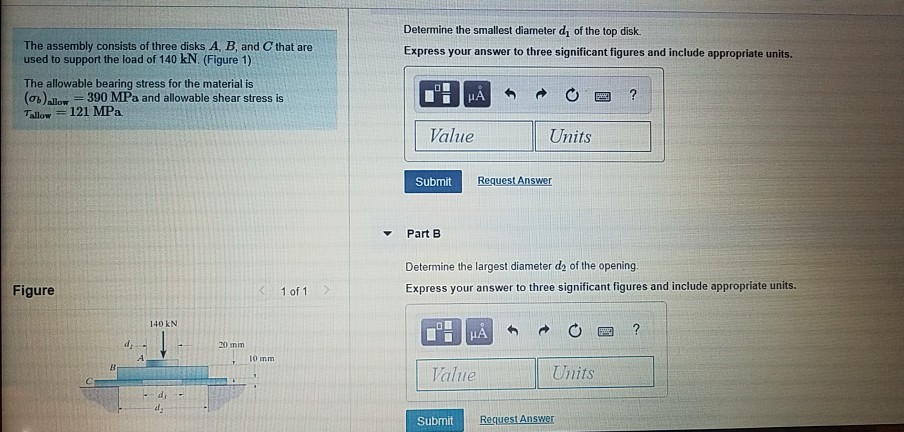Solved The assembly consists of three disks A, B, and C that | Chegg.com