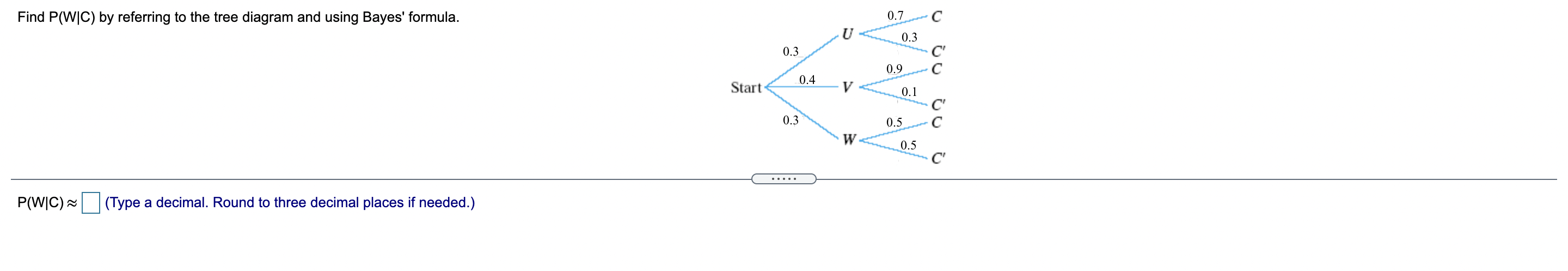 Solved Find P(WIC) by referring to the tree diagram and | Chegg.com