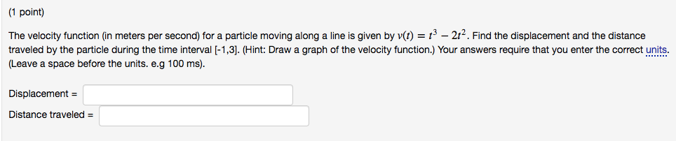 Solved The velocity function (in meters per second) for a | Chegg.com