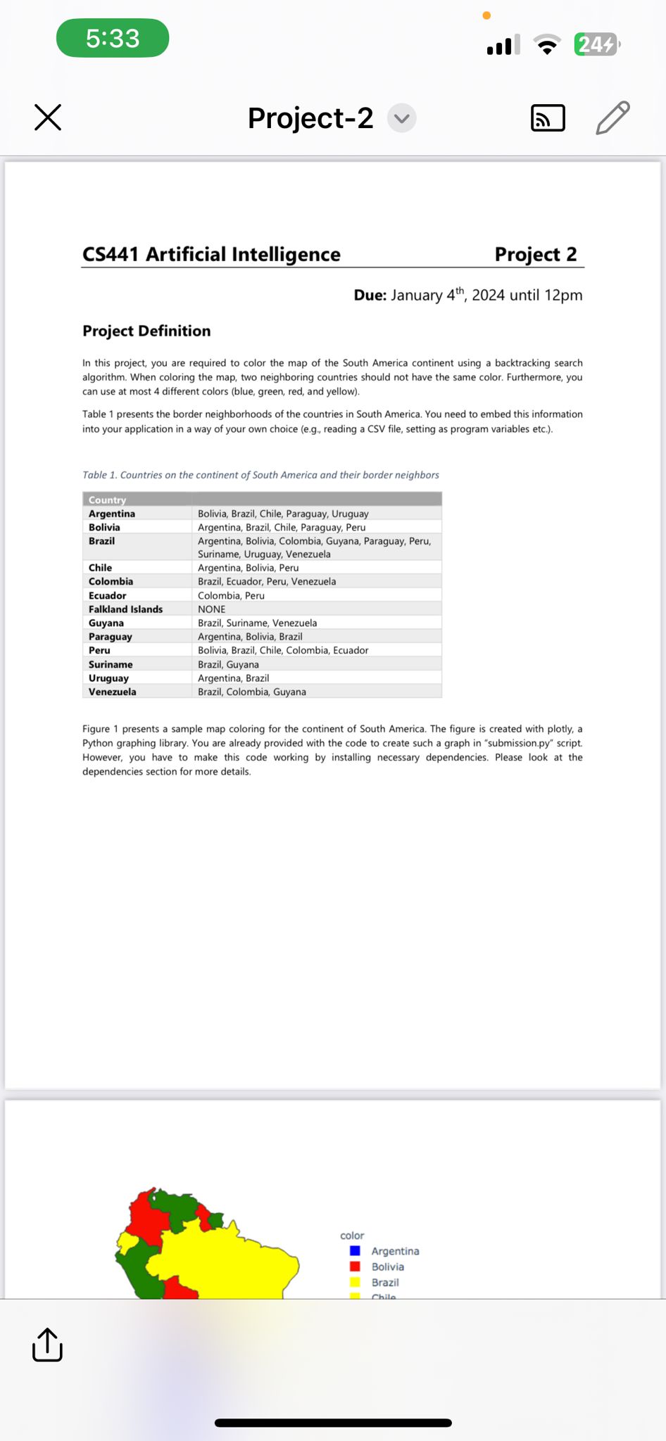 Solved In this project, you are required to color the map of | Chegg.com