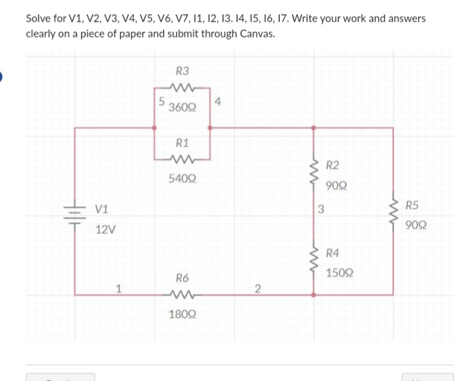 Solved Solve for V1, V2, V3, V4, V5, V6, | Chegg.com Solved Solve for V1, V2, V3, V4, V5, V6, | Chegg.com