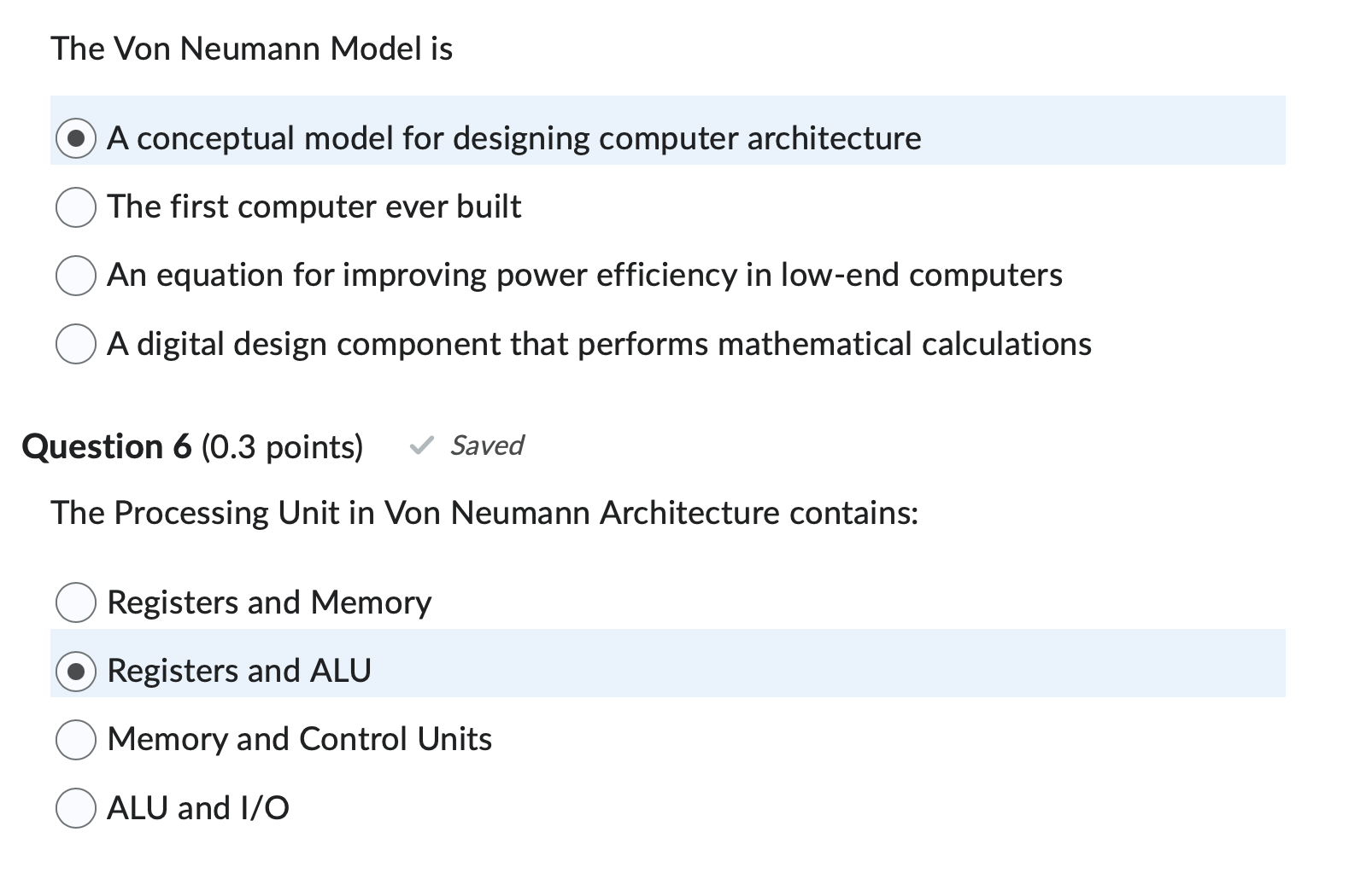 Solved The Von Neumann Model is A conceptual model for | Chegg.com