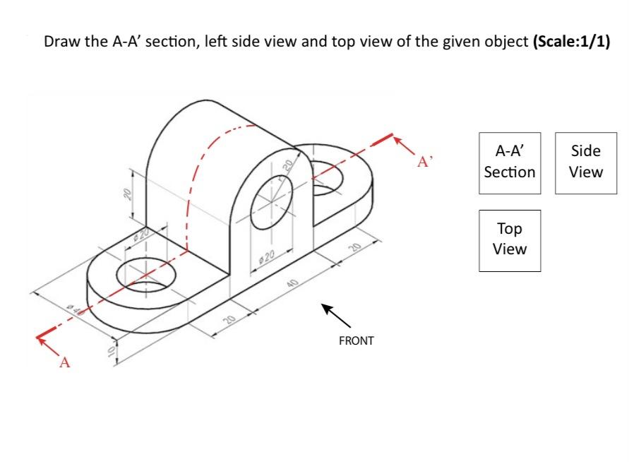 Solved ORTHOGRAPHIC DRAWINGS Please label all section names | Chegg.com