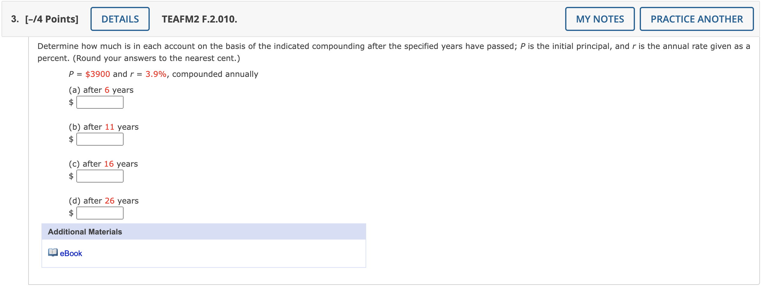 Solved percent. (Round your answers to the nearest cent.) | Chegg.com
