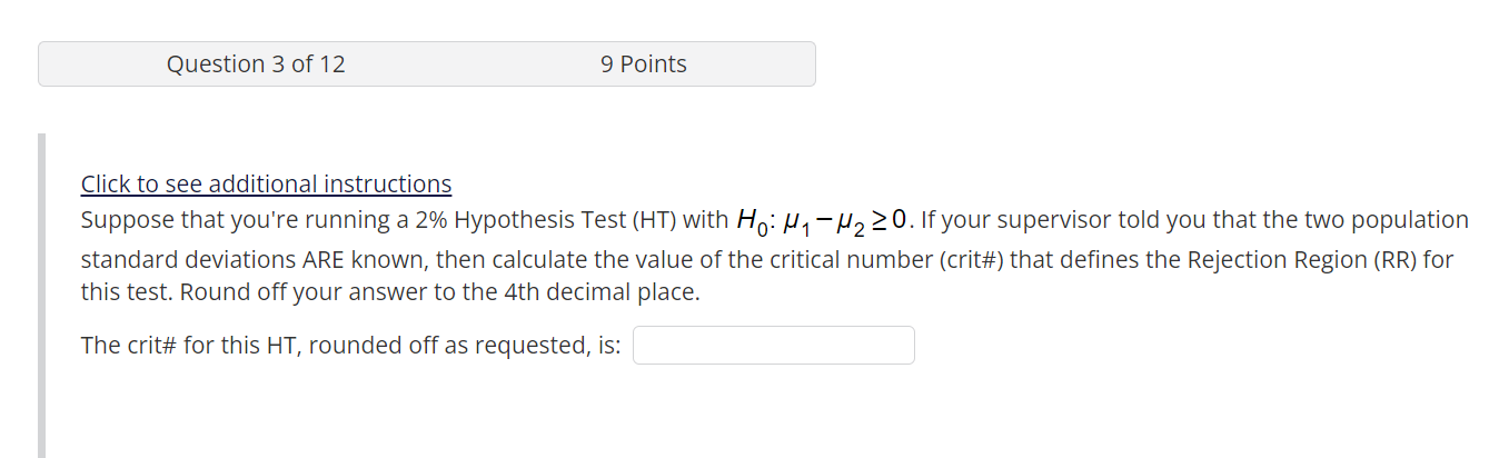 Solved Click to see additional instructions Suppose that | Chegg.com