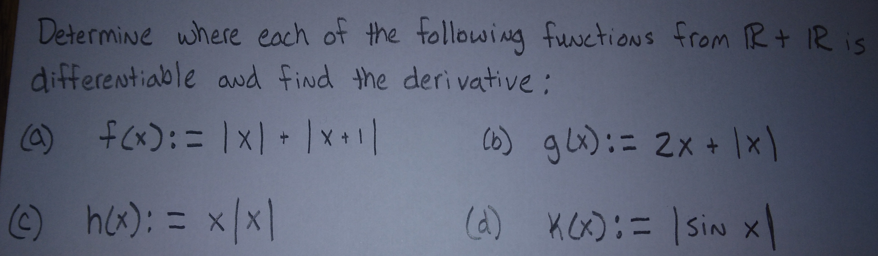 Solved Determine where each of the following functions from | Chegg.com