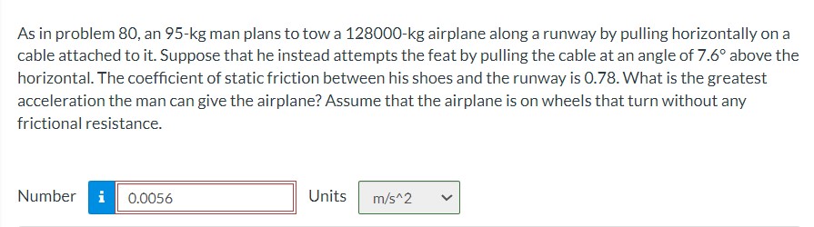 Solved As in problem 80 , an 95−kg man plans to tow a | Chegg.com
