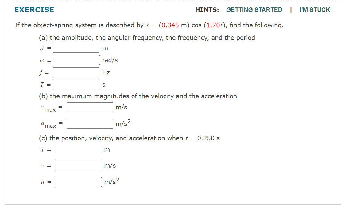 Solved EXERCISE HINTS: GETTING STARTED | I'M STUCK! If the | Chegg.com