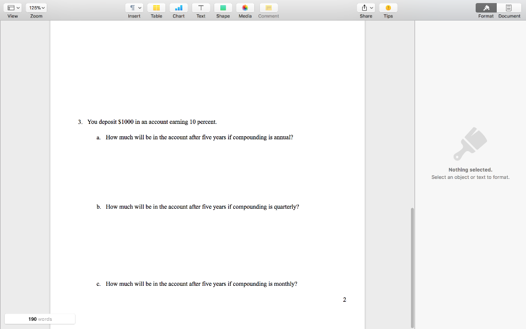 Solved 125% Zoom TI Insert Table Chart Text Shape View Media | Chegg.com