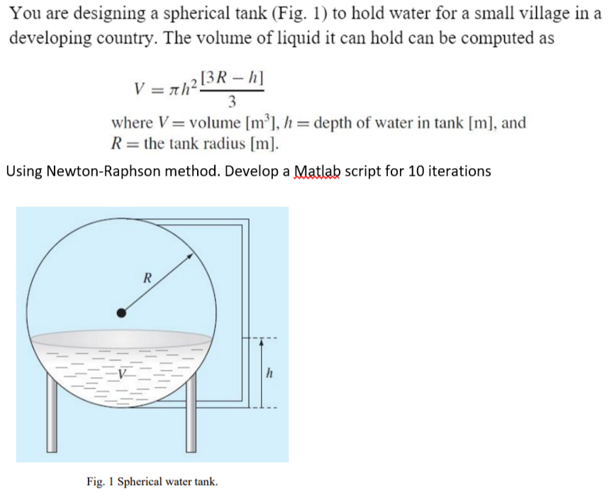Solved You are designing a spherical tank (Fig. 1) to hold | Chegg.com