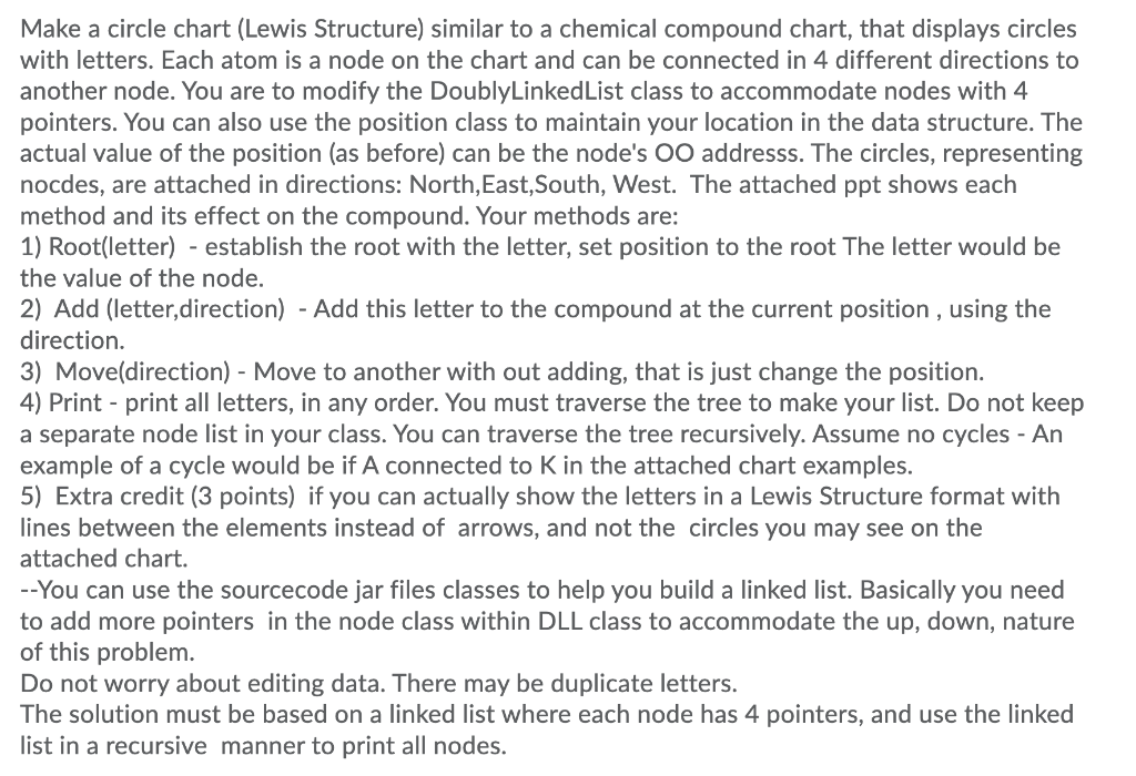 Solved EXAMPLE OF CIRCLE CHART (Lewis Structure) N N-C "" => | Chegg.com