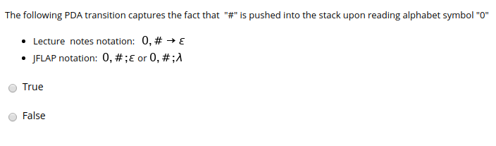 Solved Following Pda Transition Captures Fact Pushed Stack Upon