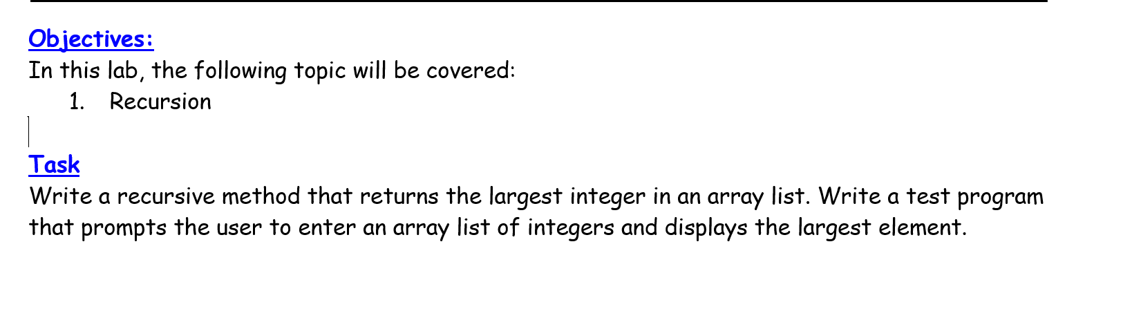 Solved Objectives: In this lab, the following topic will be | Chegg.com