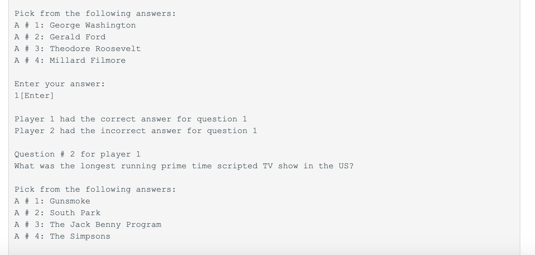 Solved Building the Trivia Game You will be writing a | Chegg.com