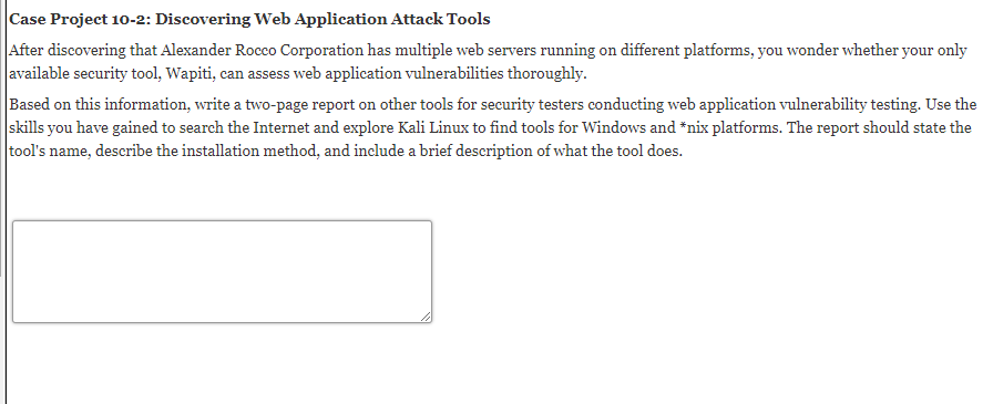 Solved Case Project 10-2: Discovering Web Application Attack | Chegg.com
