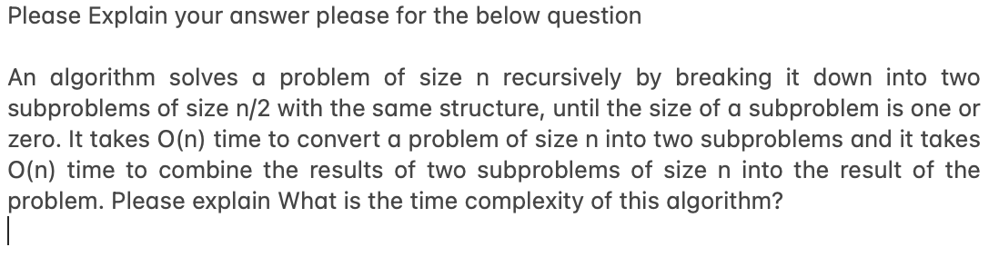 Solved Please Explain your answer please for the below | Chegg.com