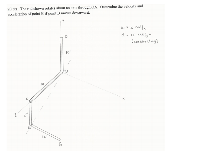 40 pts. Knowing that at the instant shown bar AB has | Chegg.com