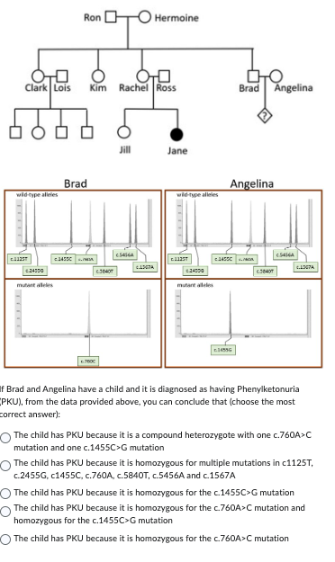 Solved If Brad and Angelina have a child and it is diagnosed | Chegg.com