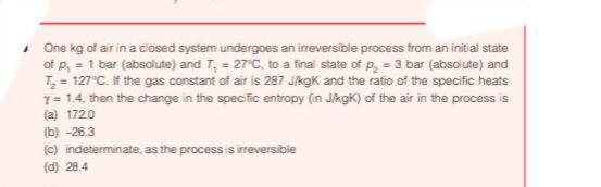 Solved = One kg of arina ciosed system undergoes an | Chegg.com