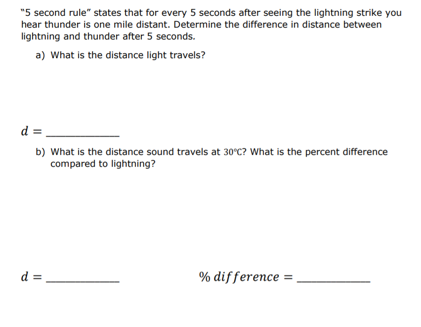 Solved "5 second rule” states that for every 5 seconds after | Chegg.com