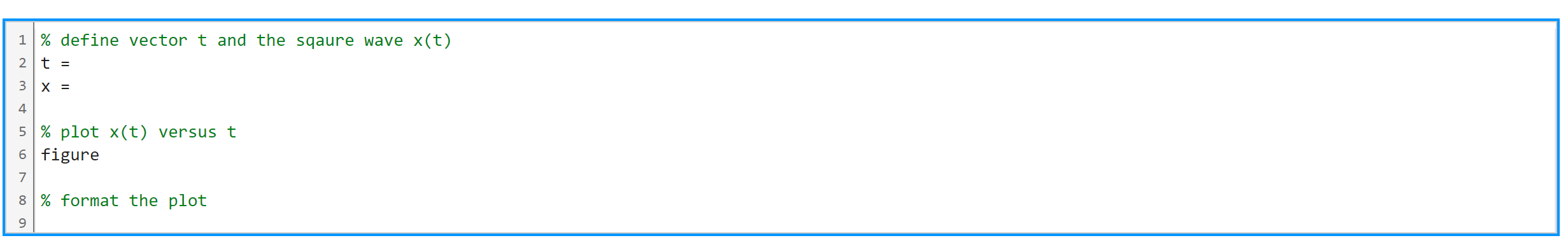 Solved Use MATLAB to plot a 10Hz square wave with amplitude | Chegg.com