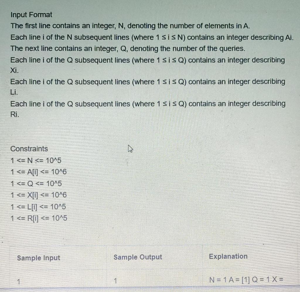 9 int N; 10 cin>>N; 11 12 vector int> A(N); for(int j | Chegg.com