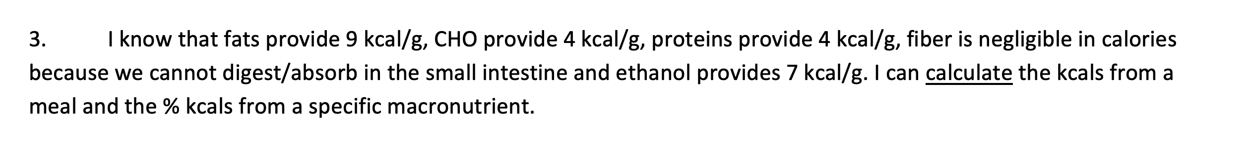 Solved How to calculate kcal from a meal and %kcal from a | Chegg.com