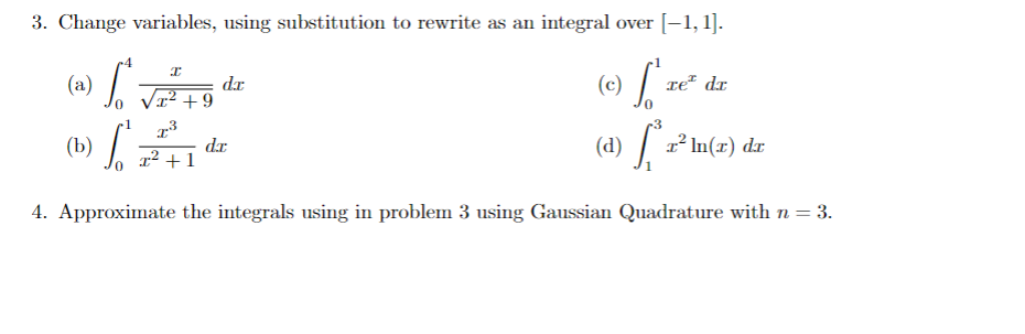 Solved 3. Change variables, using substitution to rewrite as | Chegg.com