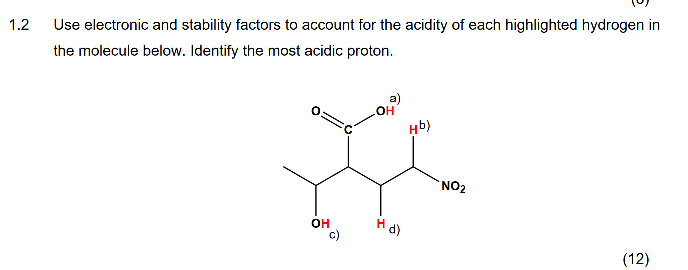Solved 2 Use electronic and stability factors to account for | Chegg.com