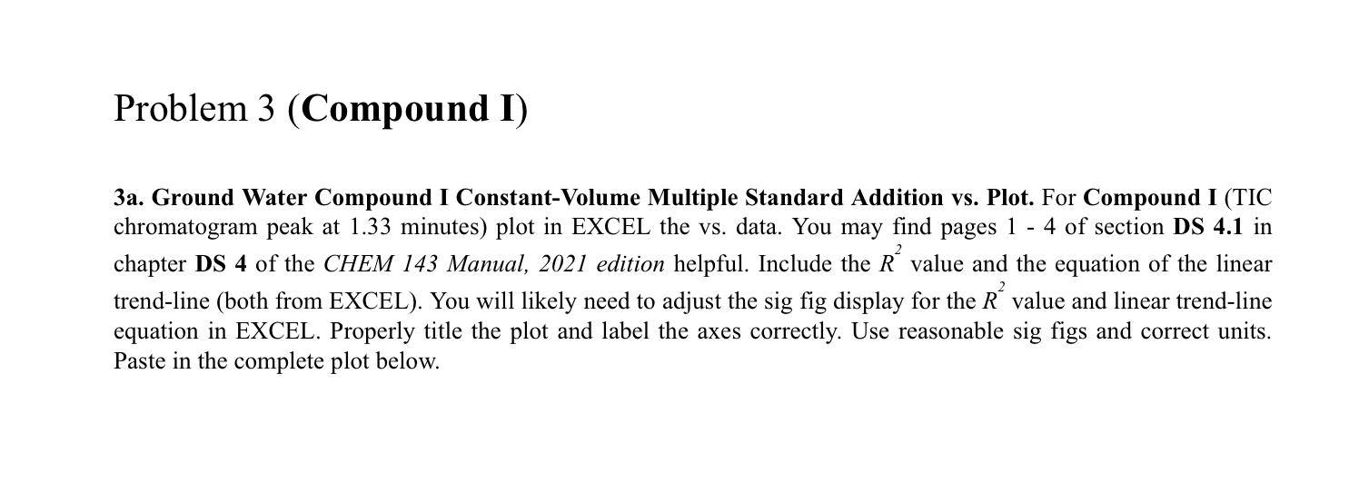Constant-Volume Multiple Standard Addition Analysis | Chegg.com