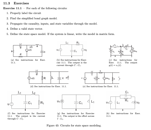 11.3 Exercises Exercise 11.1 - For each of the | Chegg.com