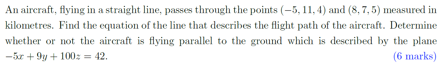 Solved An aircraft, flying in a straight line, passes | Chegg.com