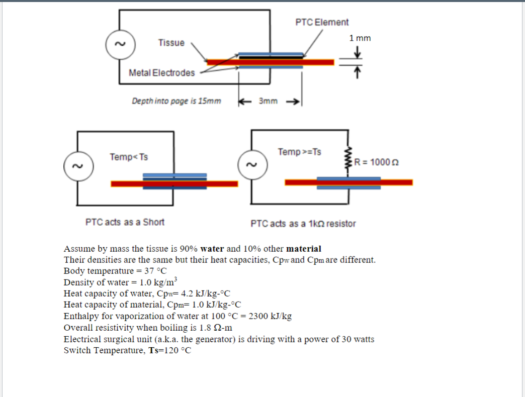 Solved PTC acts as a Short PTC acts as a 1kΩ resistor Assume | Chegg.com