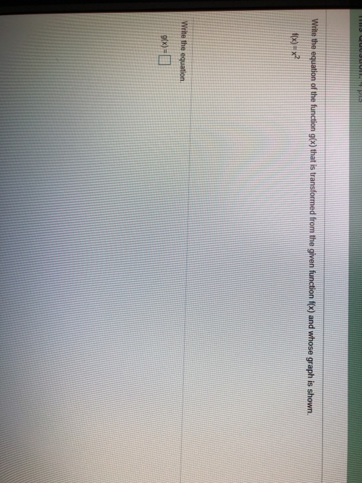 Solved Write The Equation Of The Function Gx That Is 8497