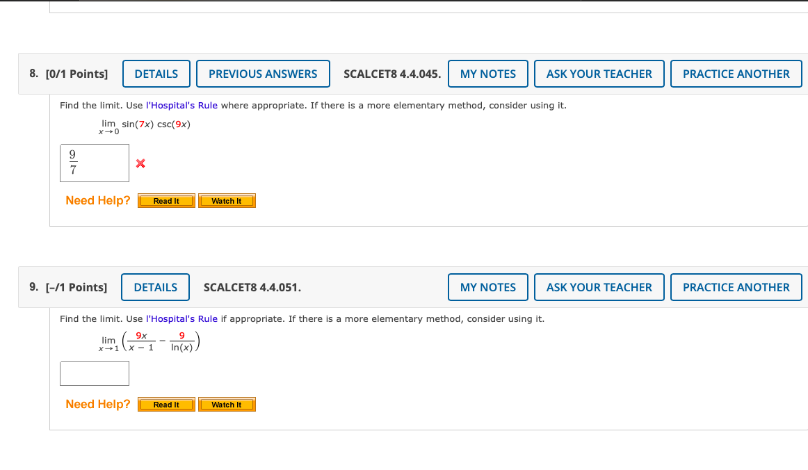 Solved 8. [0/1 Points) DETAILS PREVIOUS ANSWERS SCALCET8 | Chegg.com