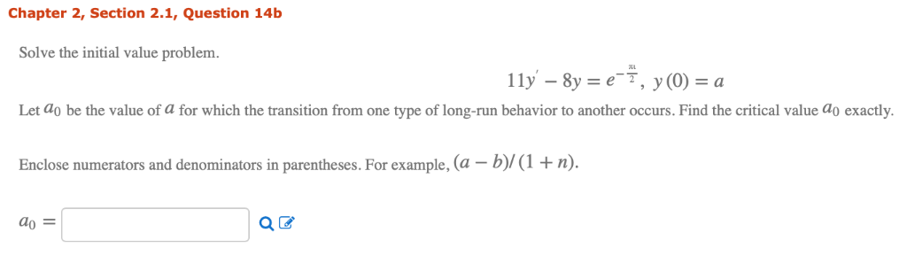Solved Chapter 2, Section 2.1, Question 14b Solve the | Chegg.com