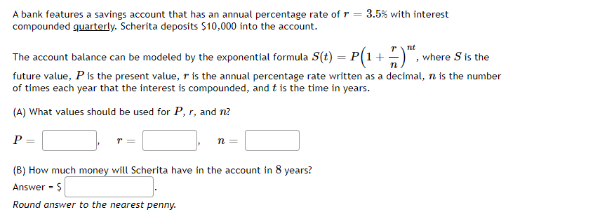 Solved A bank features a savings account that has an annual | Chegg.com
