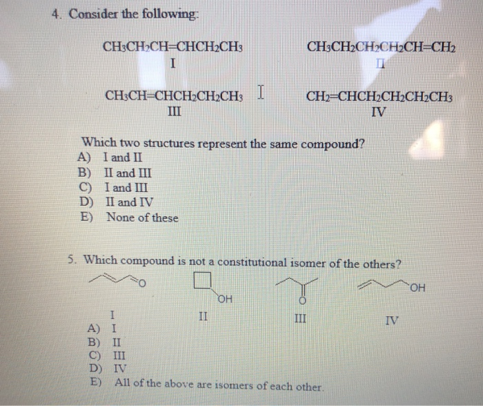 Solved 4. Consider the following CH3CH CH CHCH2CH3 | Chegg.com