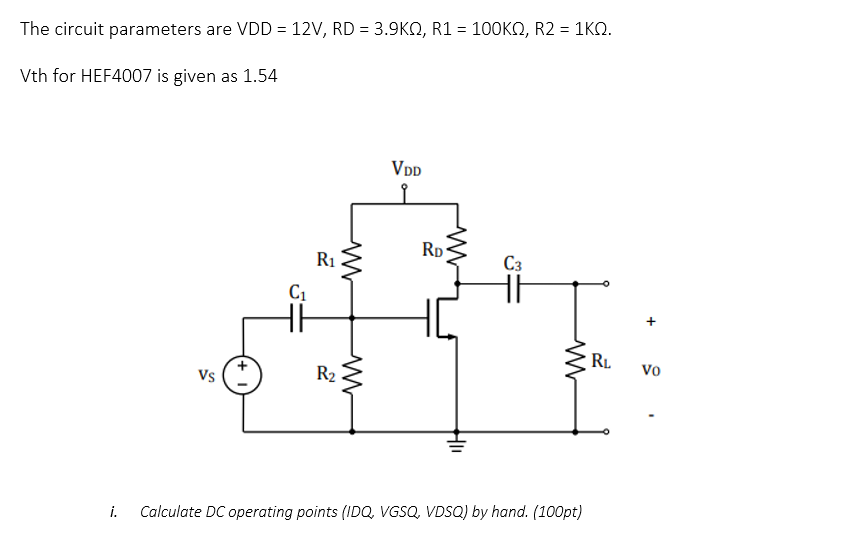 Solved The circuit parameters are | Chegg.com
