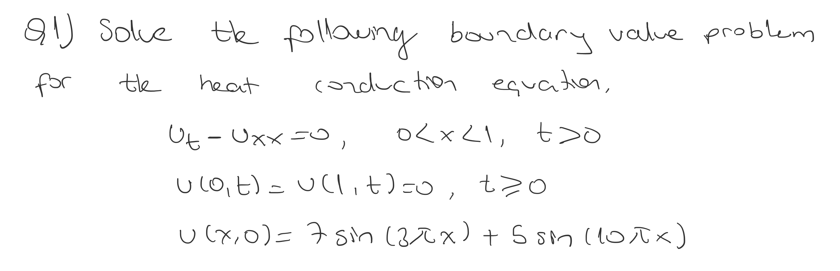 Q1) Solve the following boundary value problem for | Chegg.com