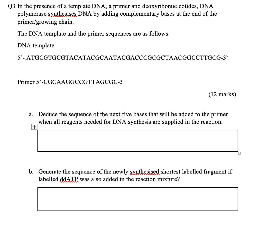 Solved Q2 An open reading frame (ORF) is a section of codons | Chegg.com