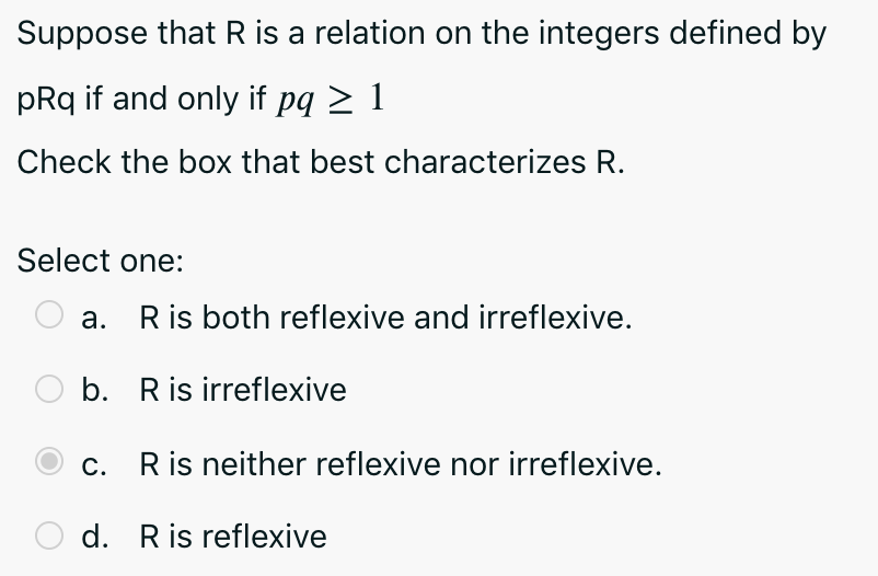 Solved Suppose that Ris a relation on the integers defined | Chegg.com