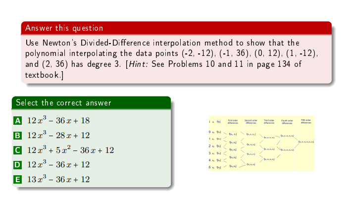 Solved Answer this question Use Newton's Divided-Difference | Chegg.com