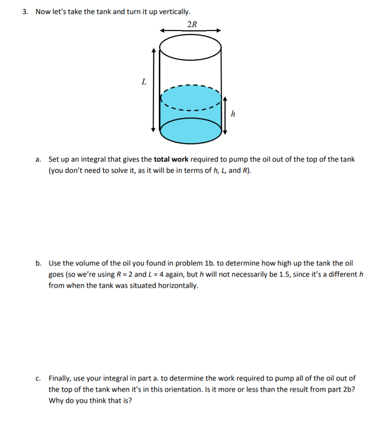 Solved 2. Consider a cylindrical tank with radius R meters, | Chegg.com