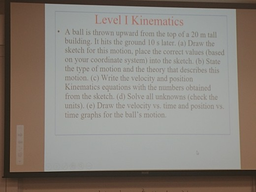 Solved Level I Kinematics • A ball is thrown upward from the | Chegg.com